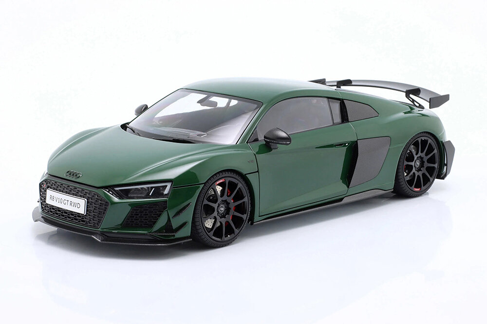 Модель коллекционная KENGFAI Audi R8 gt rwd coupe 2025 green / ауди Р8 купе зеленый