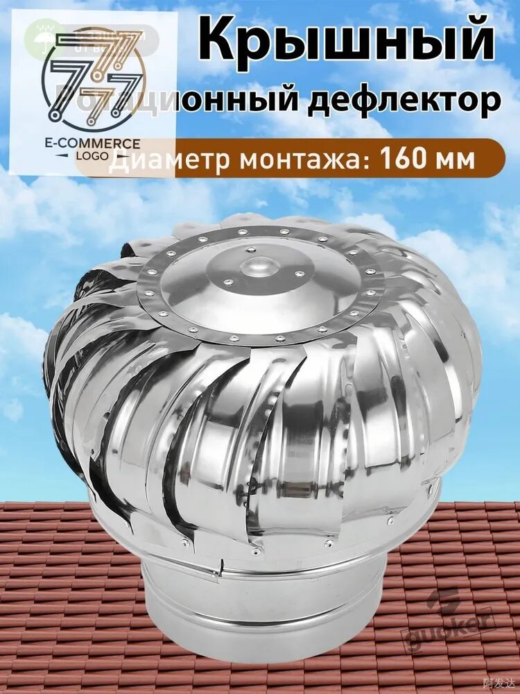 Вентилятор приточно-вытяжной, металлический, диаметр воздуховода 160 мм, Китай