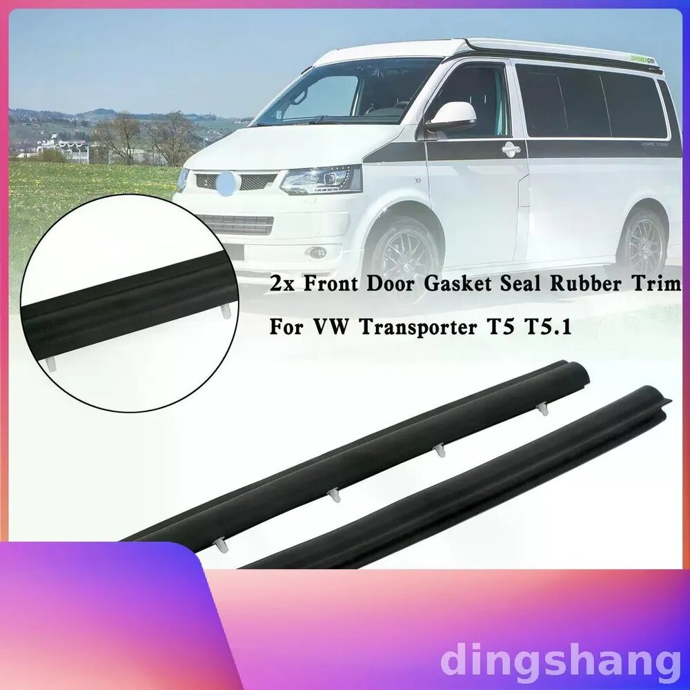 Уплотнитель автомобильный для VW Transporter T5 T5.1 (2 шт.) Резиновый уплотнитель передней двери черный