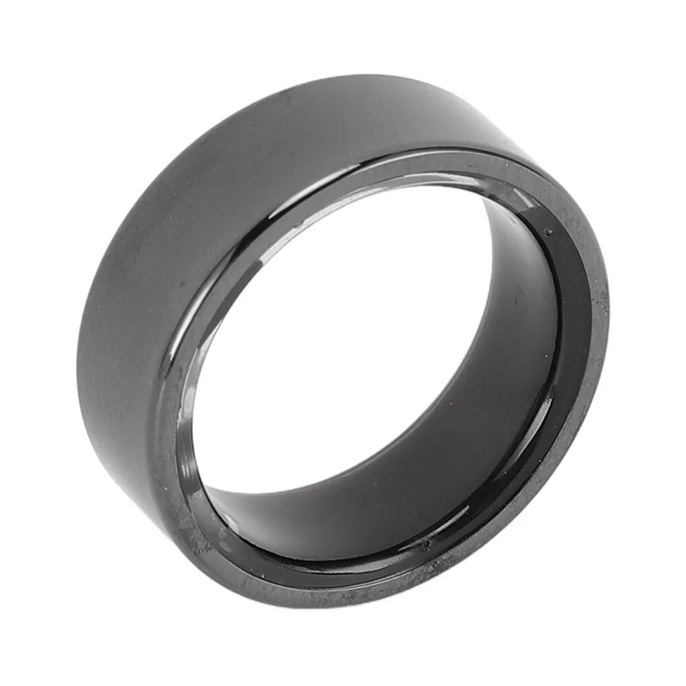 Умное кольцо черного цвета из металла размер 7 US для мониторинга активности