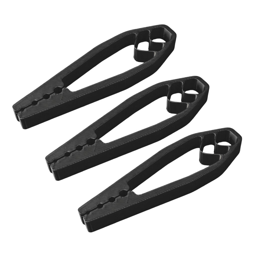 3 крепежных инструмента с зазубренными гвоздями-черный