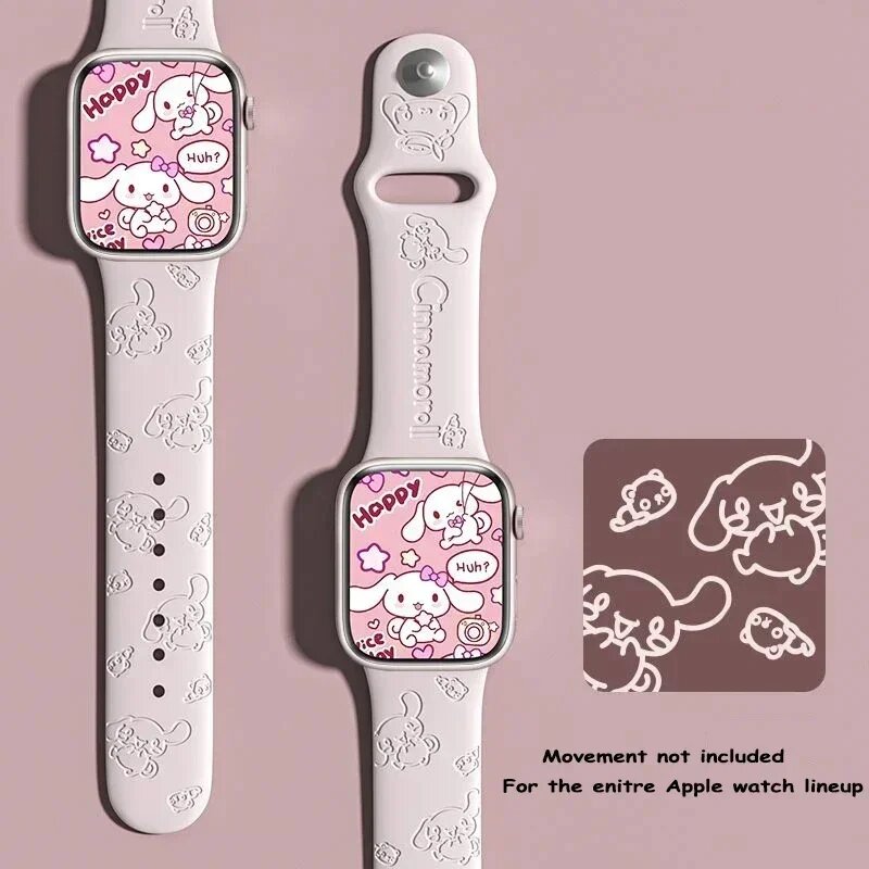 Sanrio Hello Kitty Melody аниме ремешок для Apple Watch 44 мм 40 мм 45 мм 41 мм 49 мм 42 мм 38 мм браслет iwatch 7 se 4 5 6 8 Ultra