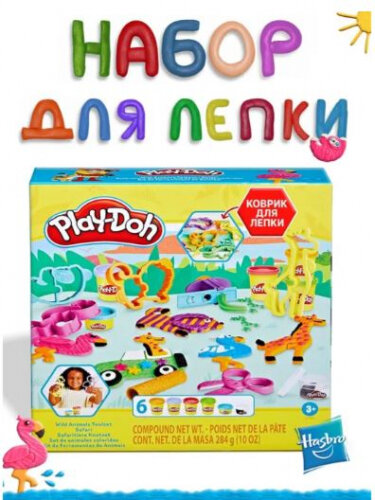 Масса для лепки Play-doh Дикие животные