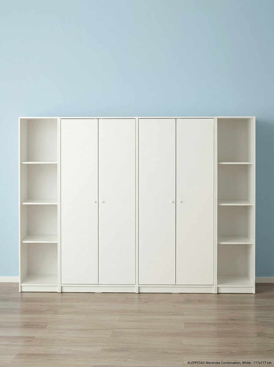 Шкаф икеа KLEPPSTAD, модульный, скандинавский, 240х176x55 см