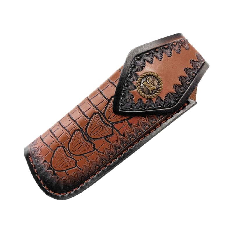 Кожаный Протектор Лезвия Надежный Складной Чехол Для Ножа С Петлей для ремня Удобные для Переноски Кобуры Для Ножа Для Охоты и Кемпинга