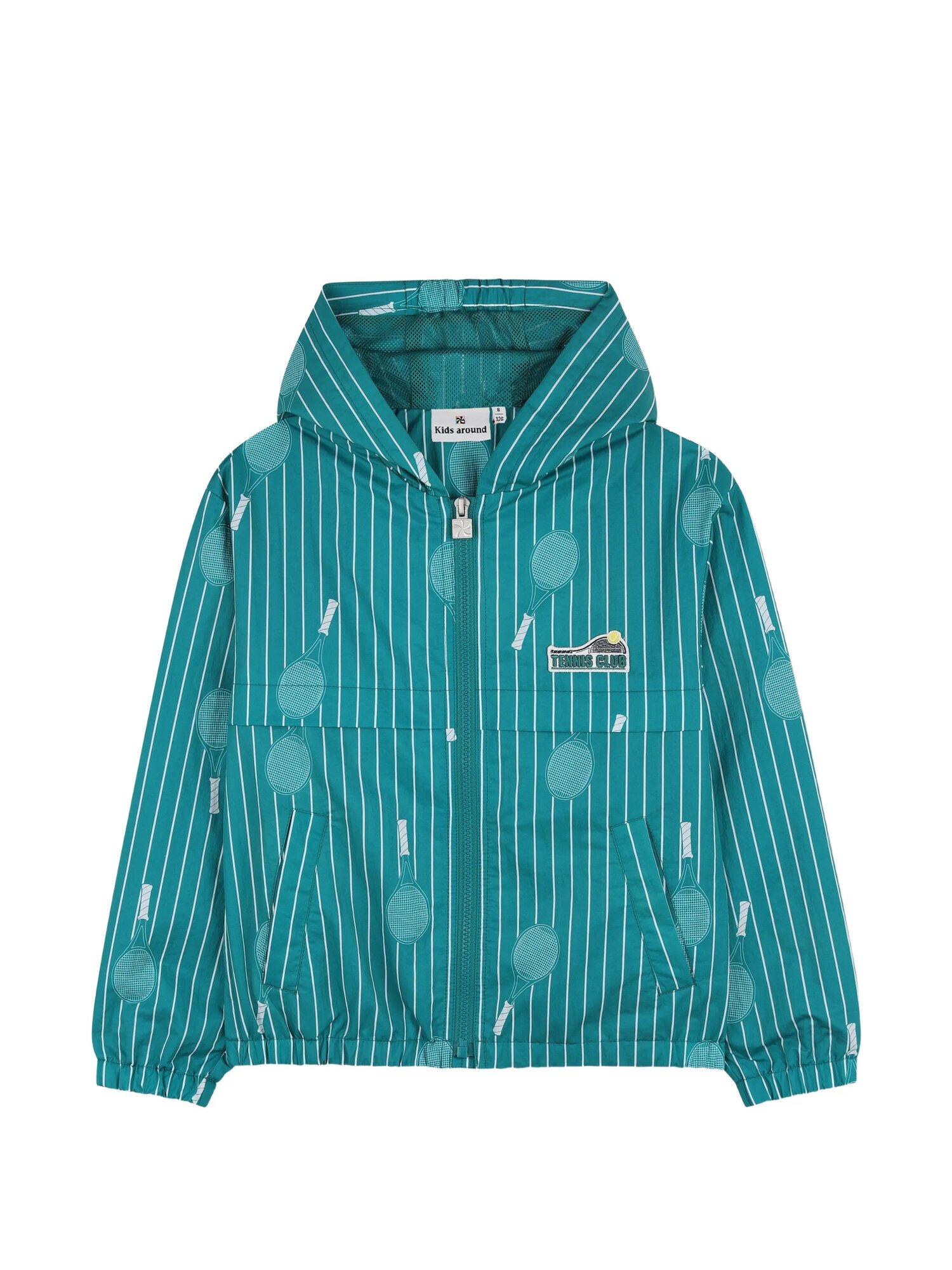 Плащ Hooded striped windbreaker