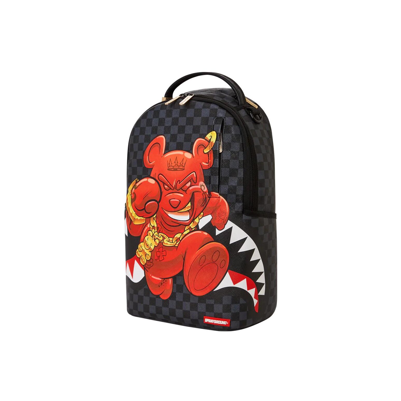 Сумка SPRAYGROUND, фактура стеганая, черный/красный — фото 1