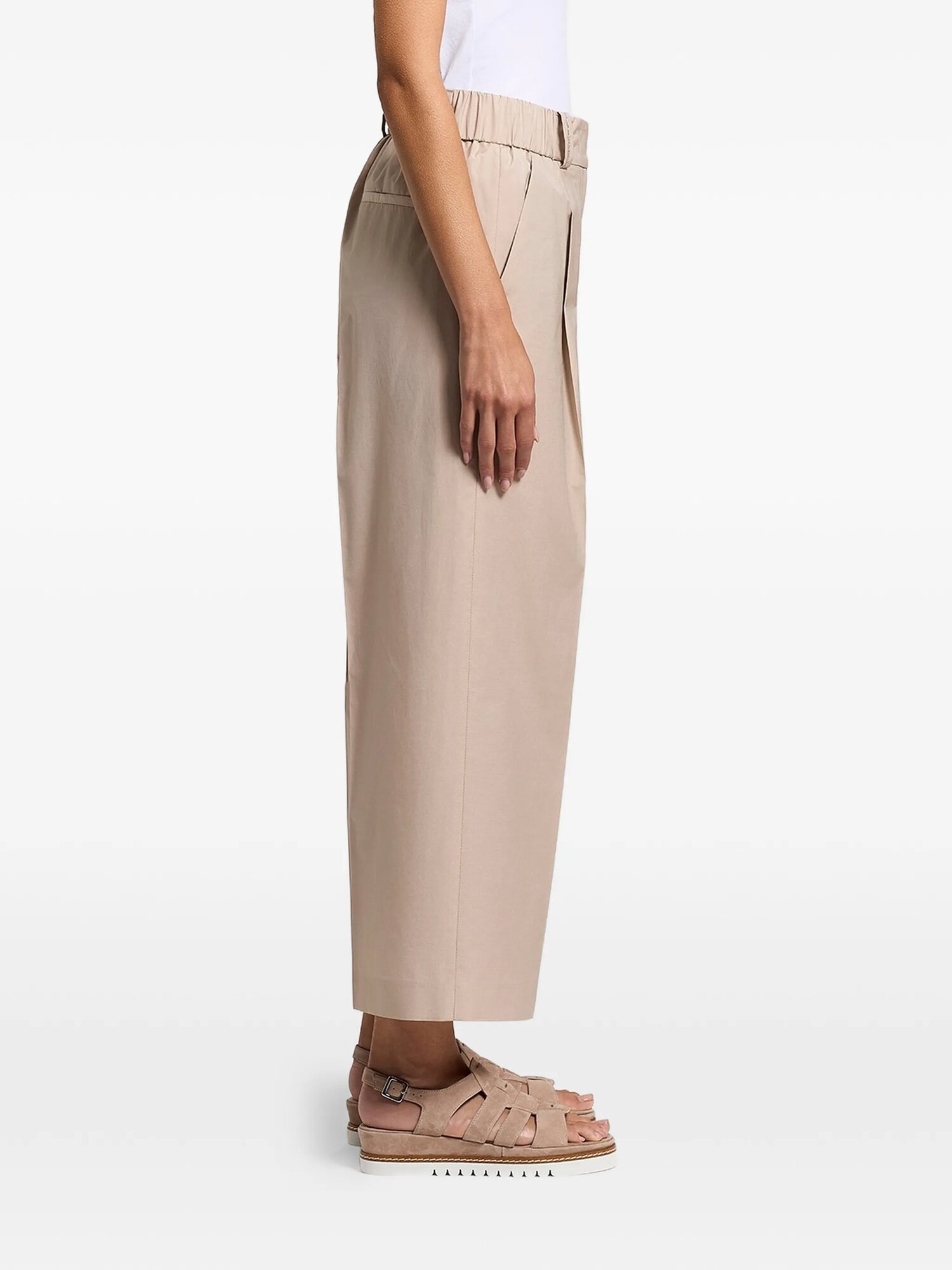 Брюки PESERICO Pleated wide-leg trousers, размер 46, разноцветный — фото 1