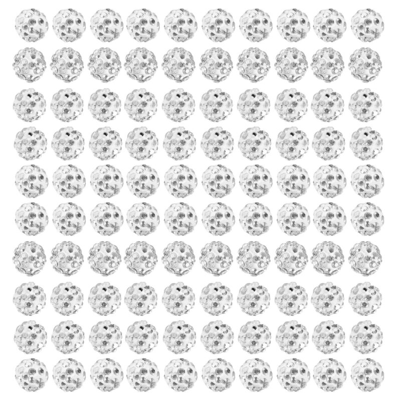 Бусины "Шамбала" из мягкой глины, 100 шт.-белые