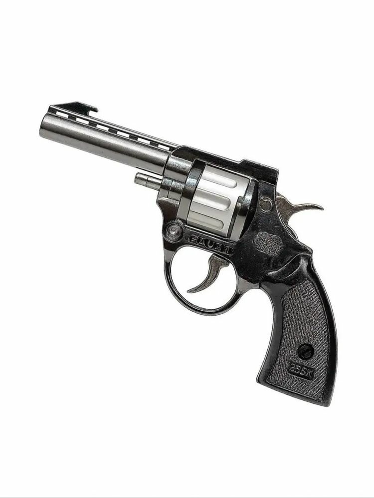 Игрушечное оружие, револьвер металлический, пугач, пистолет для пистонов