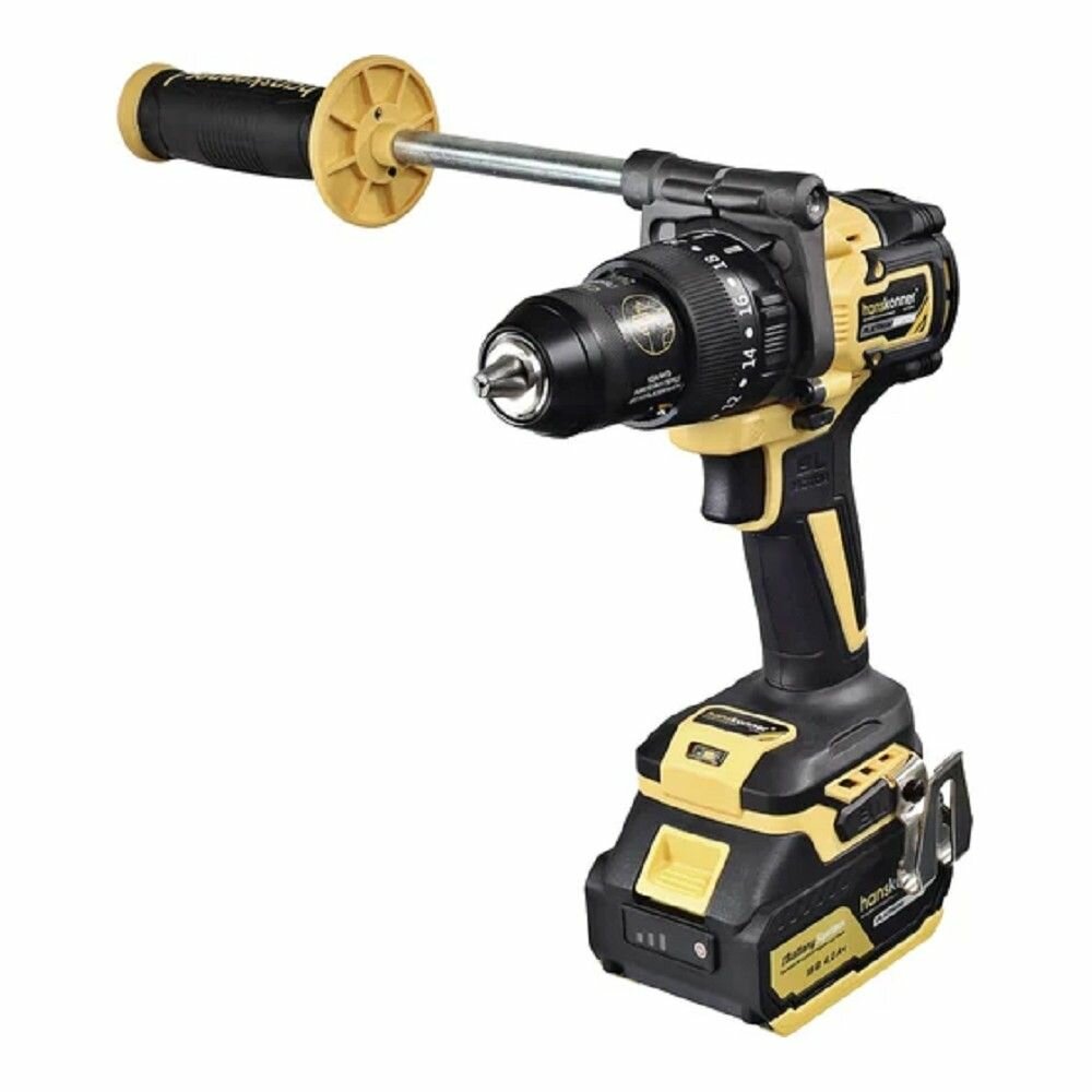 Hanskonner Дрель акк б щ удар PLATINUM,18В,1BatterySystem,165Нм,1х4Ач,1х2Ач, кейс HS HCD18165BLI