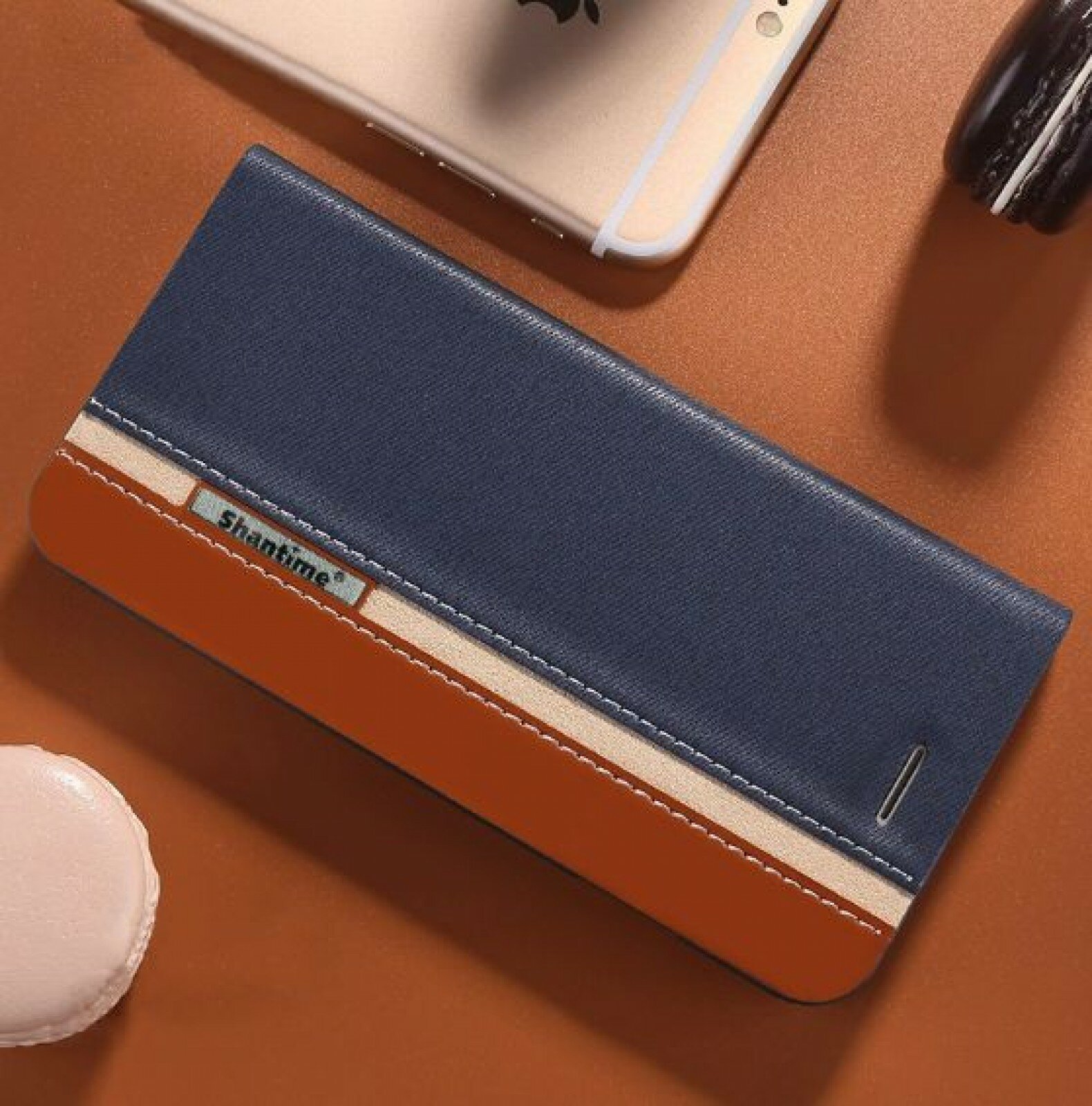 Чехол-книжка MyPads для Xiaomi Mi Mix 2S с мягким прикосновением коричневый