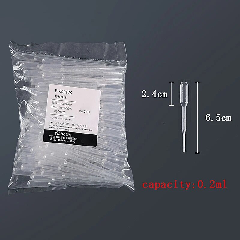 Одноразовые пластиковые пипетки QWC для эпоксидной смолы 20Pcs, 0.2ml