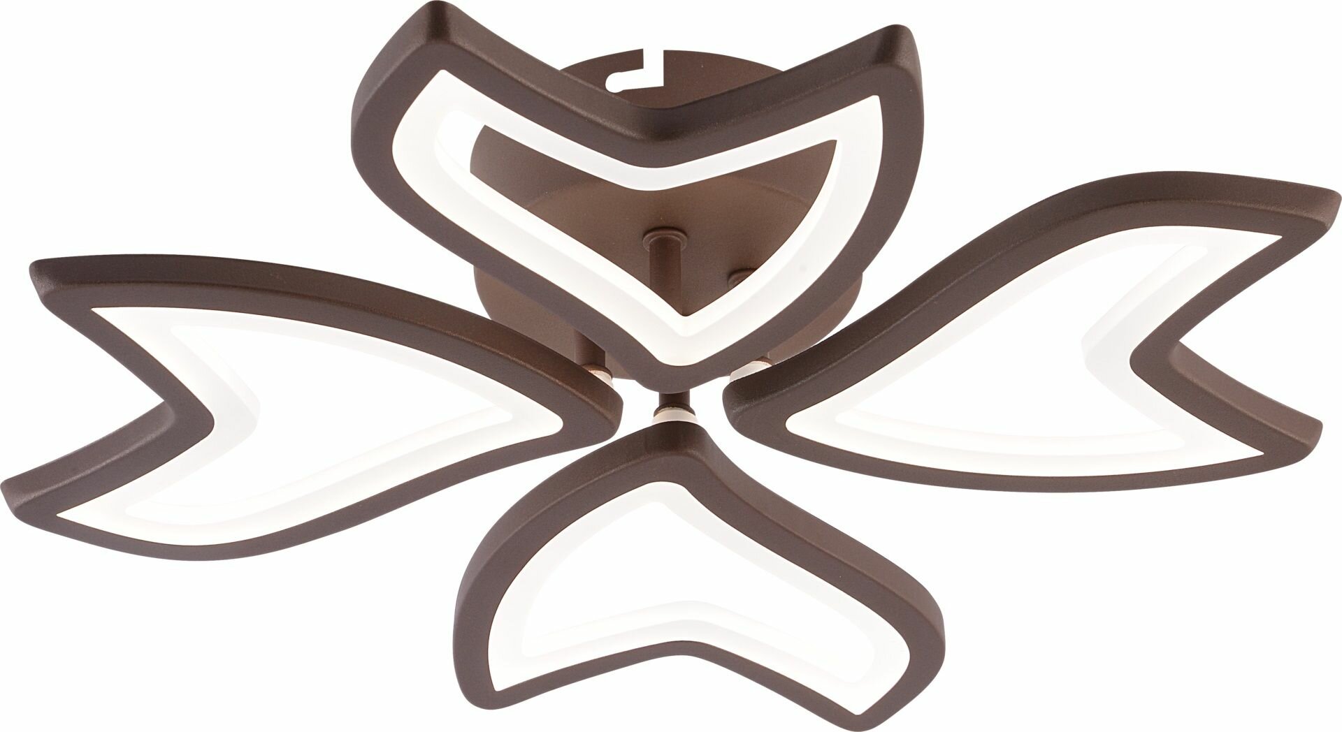 Люстра светодиодная росток LI09822A/4 PR 80W 3000K-6000K d425 ПДУ диммер, цвет кофе