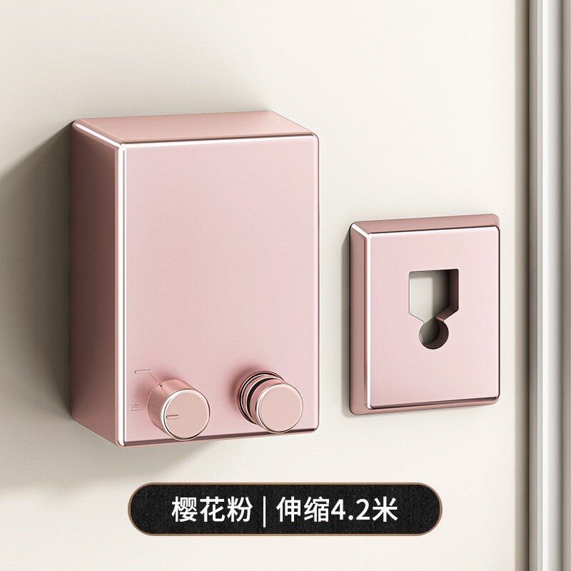 Невидимая выдвижная сушилка для одежды, не требующая сверления, универсальное приспособление для ванной комнаты, выдвижная стальная веревочная стойка для балкона.