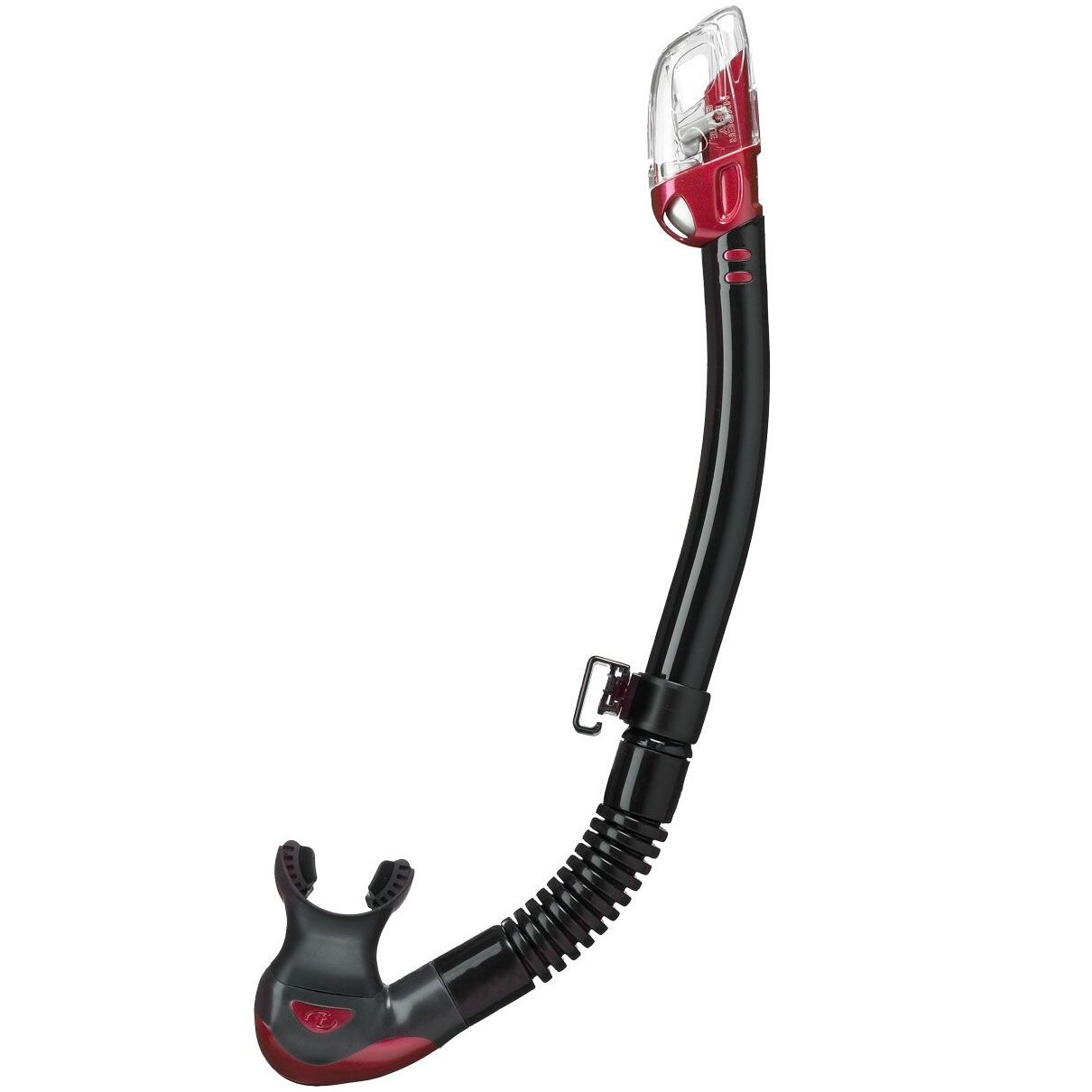 Трубка для плавания TUSA SP0101 Hyperdry Elite II черный силикон, вишневый