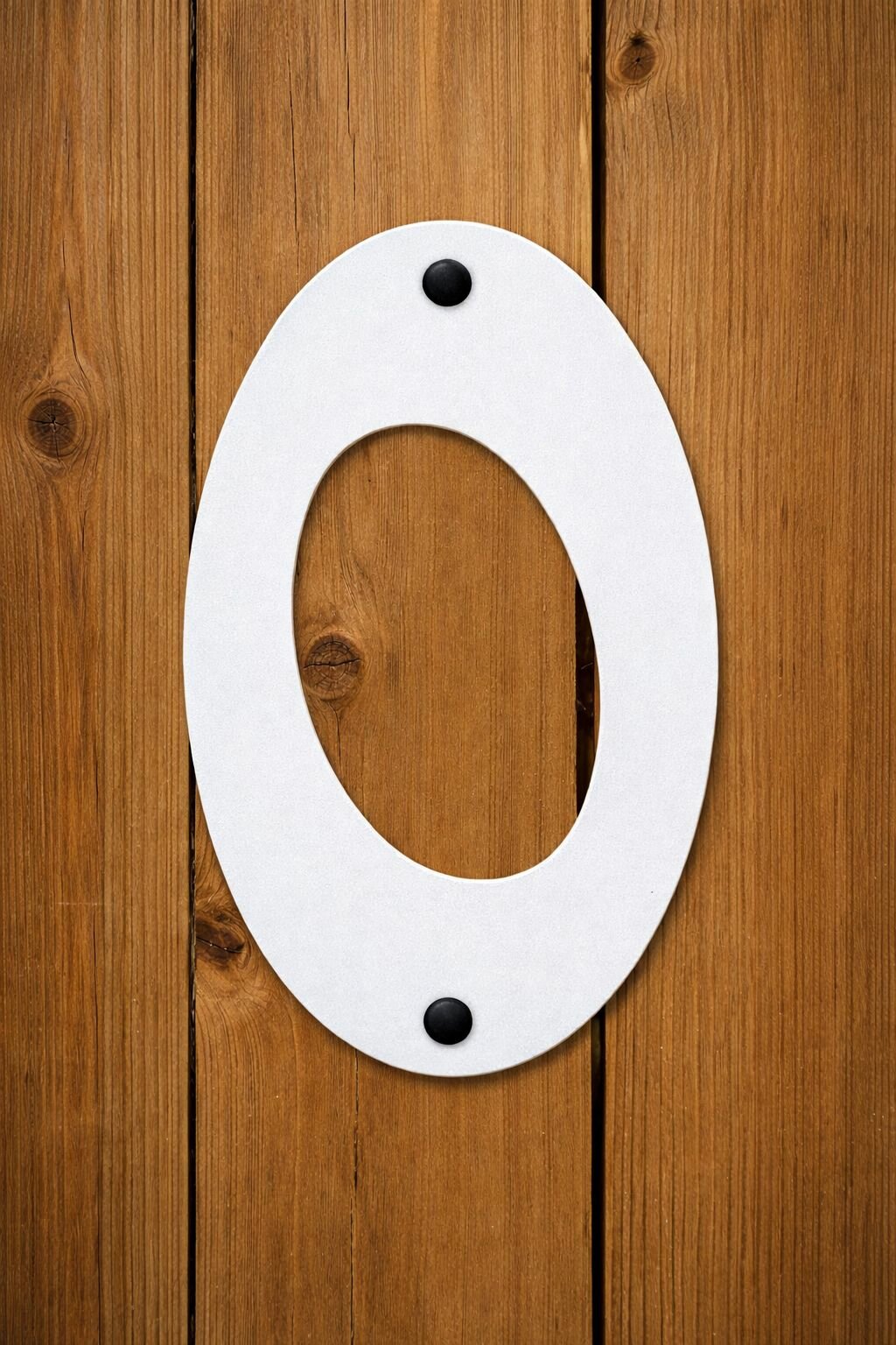 Цифра большая 0, 170х99 мм металл 0.5-0.7 мм белая. Цифры на дверь, номер квартиры (Ф)