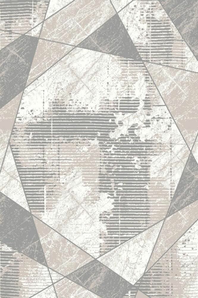 Ковер VEDA KZ F548A цвет Бежевый; Серый 0,8 м на 1,5 м