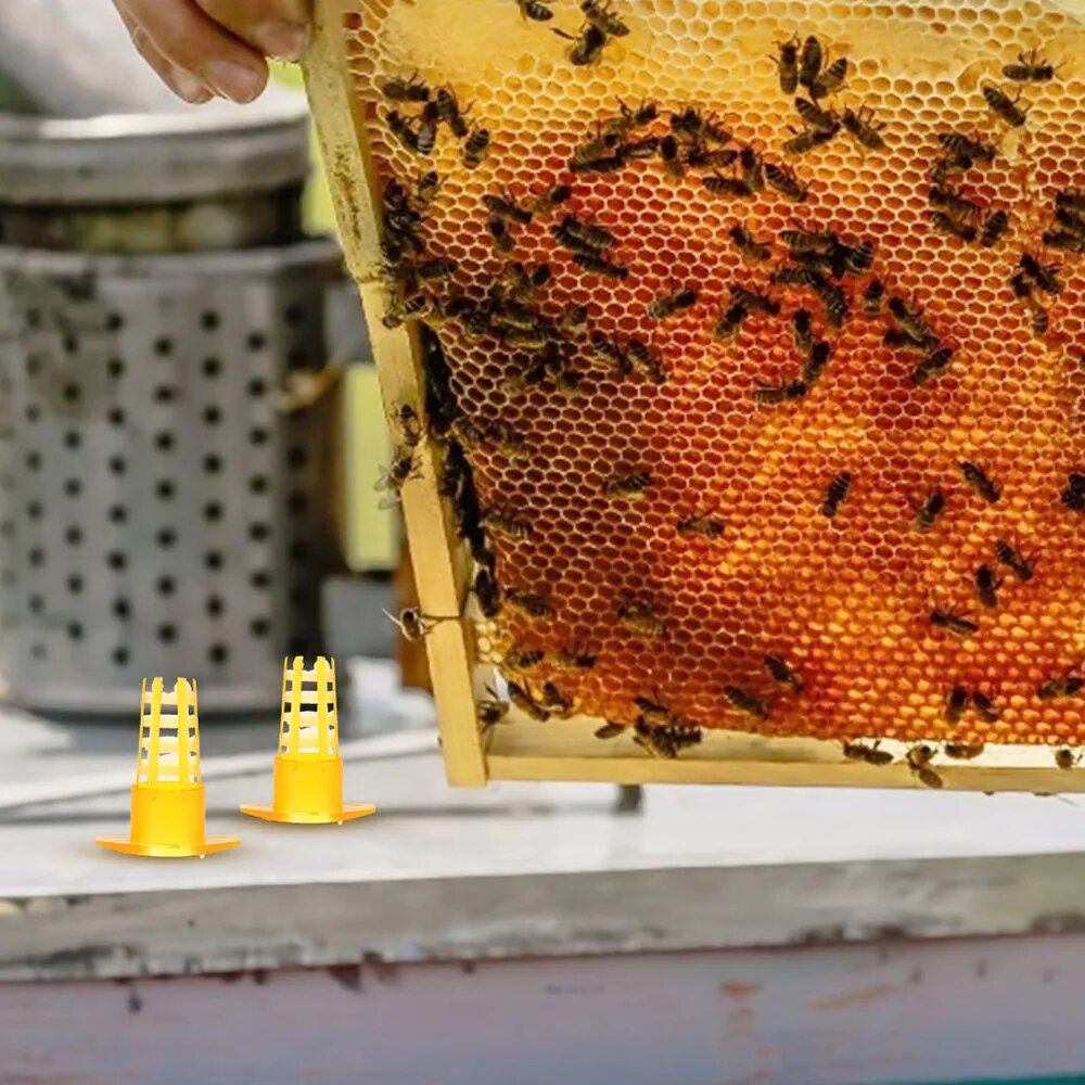 Набор из 50 желтых пластиковых ульев для пчеловодства, защитные корпуса для инкубации пчел