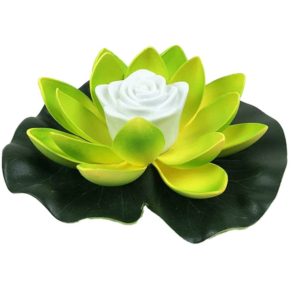 Декор в виде лотоса на Дивали, искусственный цветок лотоса из пенопласта, светодиодные светильники с эффектом воды для индийских храмов, украшения дома и на улице для вечеринок.