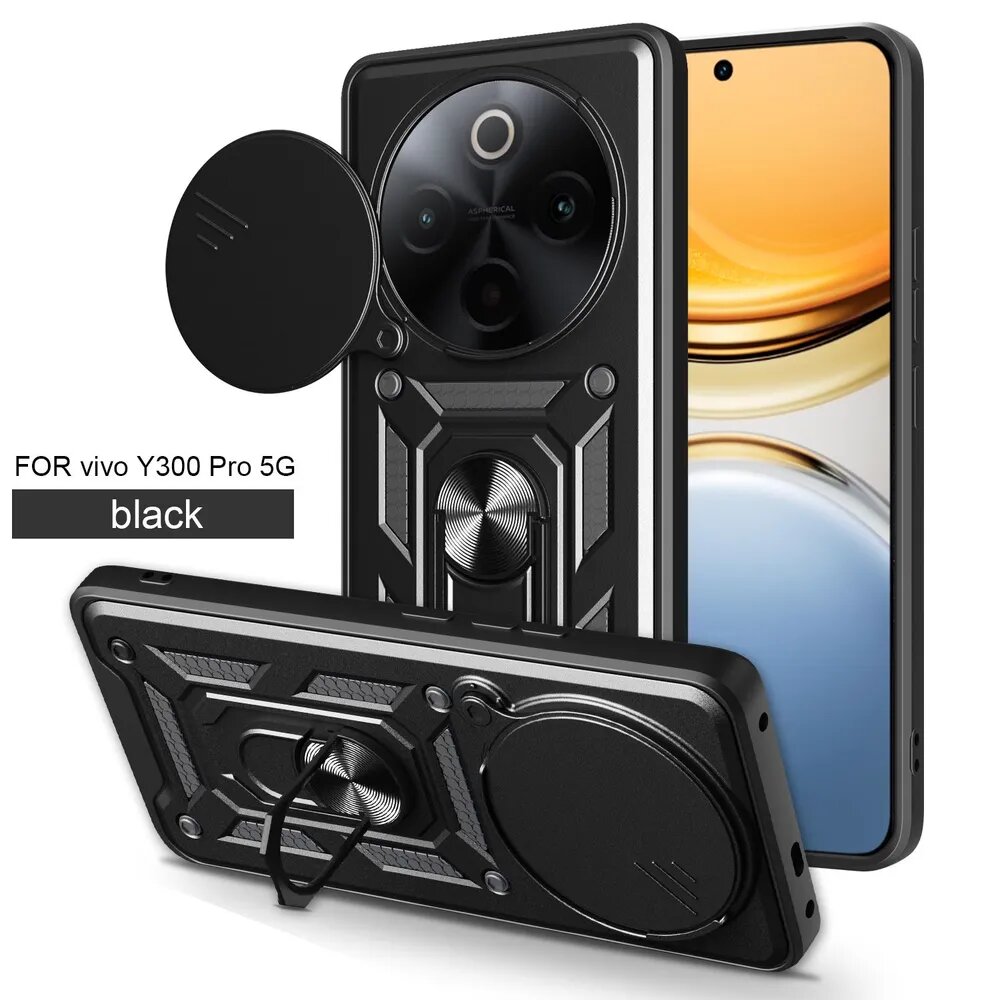 Чехол для Vivo Y300 Pro / Y300 Pro+ / iQOO Z10 5G / vivo T4 Твердый ПК Защита камеры усиленная броня сверхмощный противоударный чехол-бампер
