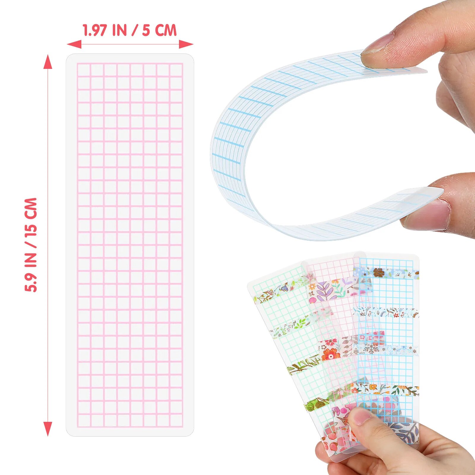 Набор из 40 пластиковых карточек-органайзеров для хранения и демонстрации скотча васи-тейп, для офиса, дома и школы