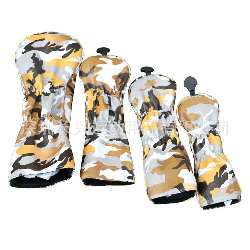 Чехлы для клюшек для гольфа, деревянные чехлы для клюшек, камуфляжные чехлы для головок клюшек, комплект защитных чехлов.