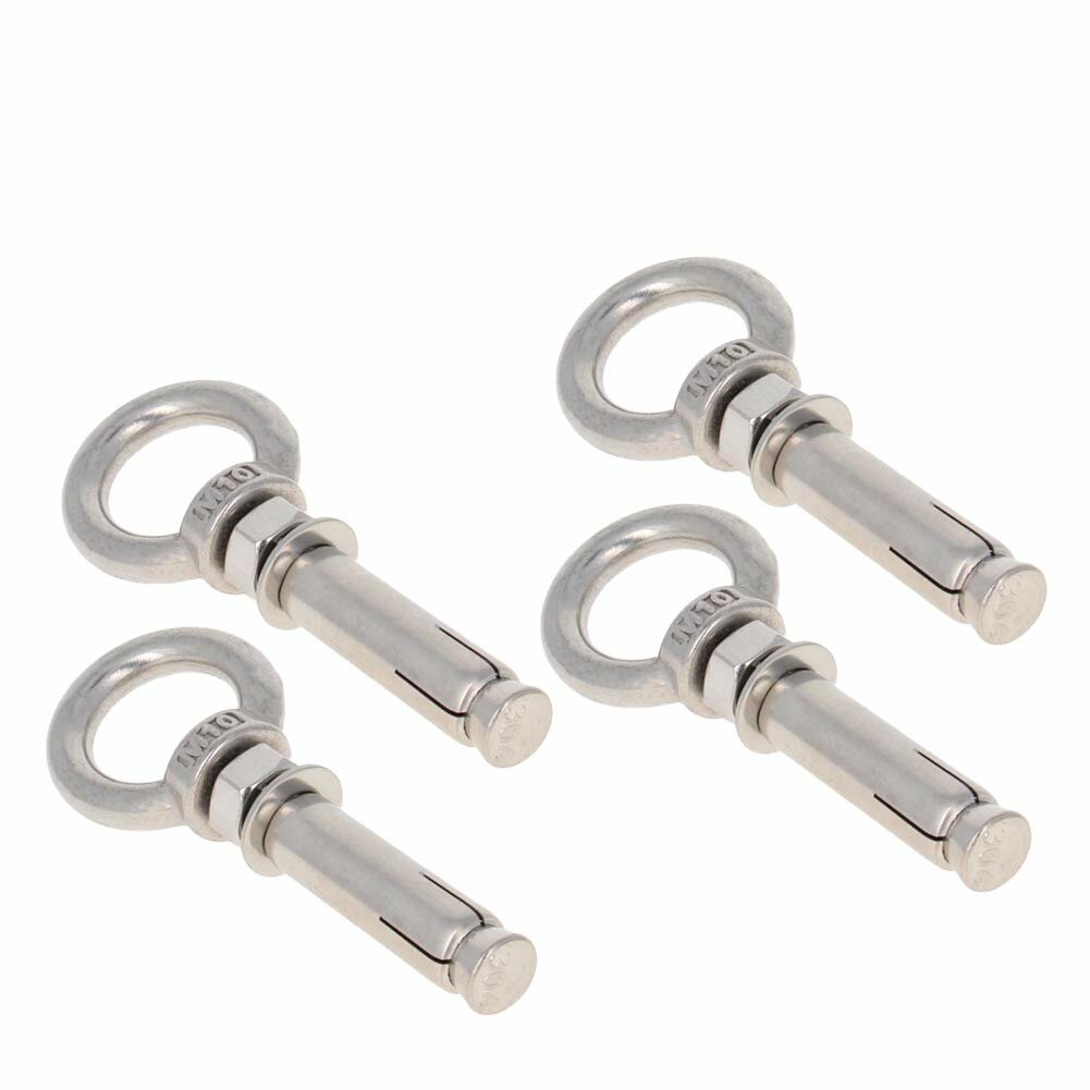 Расширительный болт с проушиной M10 x 70, винт с кольцом, анкерные болты из нержавеющей стали 304, 4 шт, ()