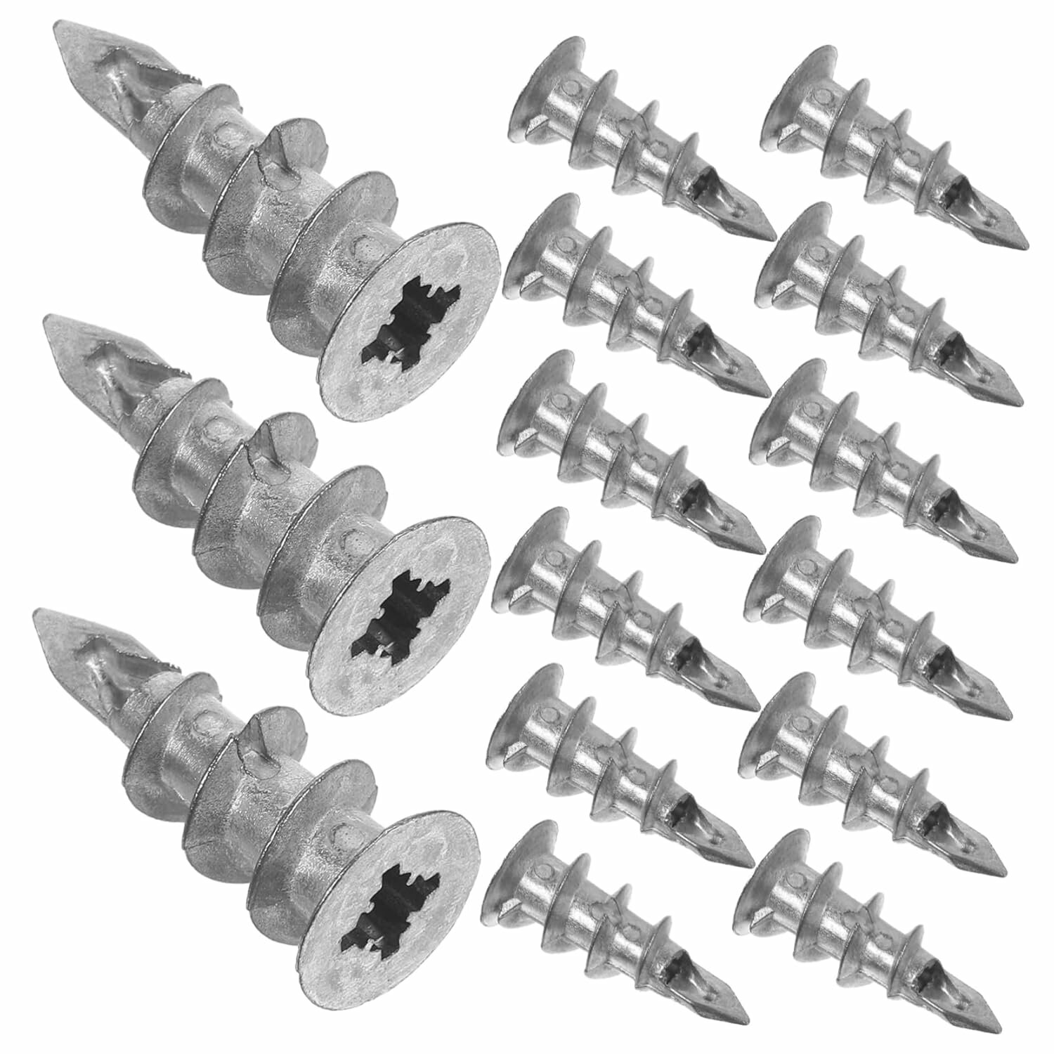 100 шт. анкеры для гипсокартона для подвешивания картин Самосверлящие расширительные винты для предметов искусства и пол