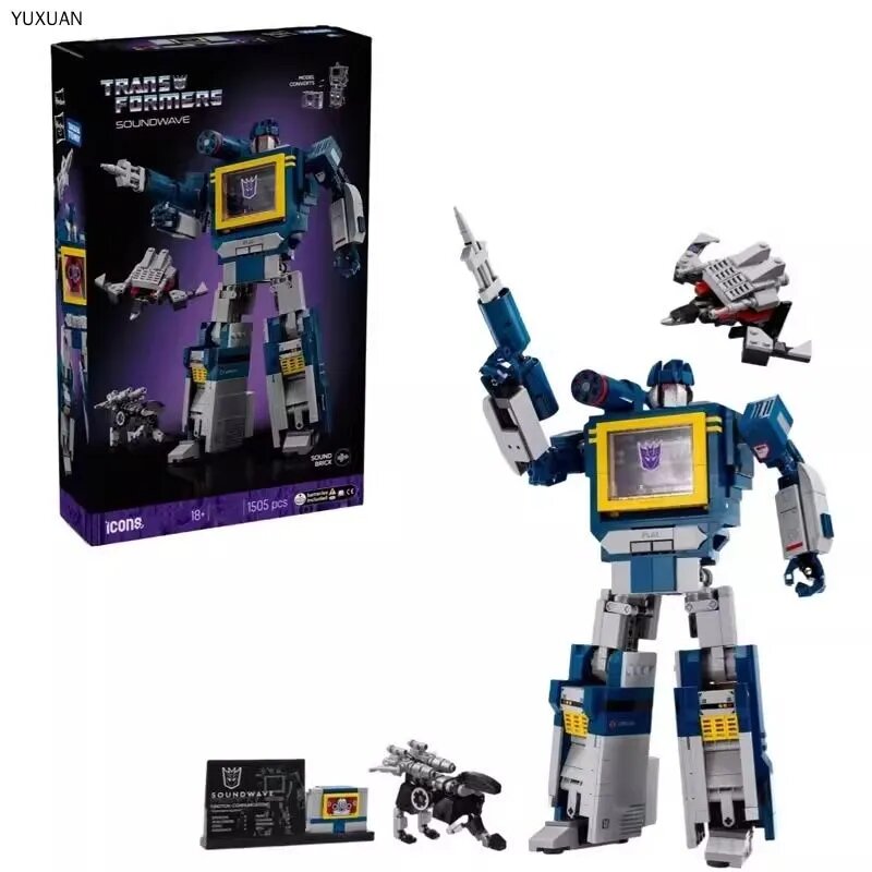 Бесшумная версия конструктора Transformers Soundwave, 1505 деталей, подарок для мальчиков, модель для сборки