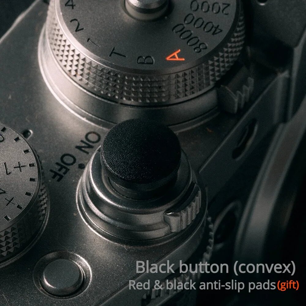 Кнопка затвора FLUXO Black (convex) для Fuji/Leica