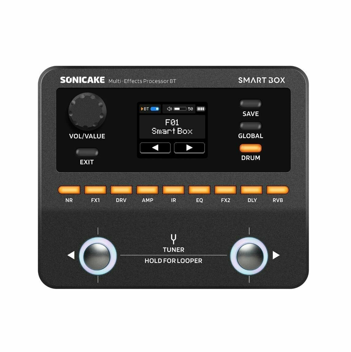 Процессор эффектов SONICAKE Smart Box для электрогитары и баса, Bluetooth, эмуляция кабинета, OTG запись, портативный