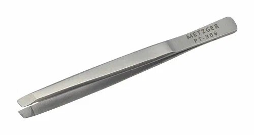 Пинцет Metzger PT-369-D, скошенный, для бровей, профессиональный