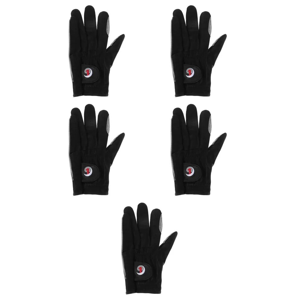 Перчатки для гольфа для мужчин, кожаные, черные, размер M