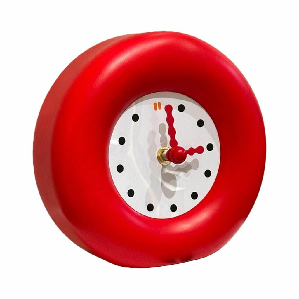 Многофункциональные настенные часы в стиле дофамина, красный