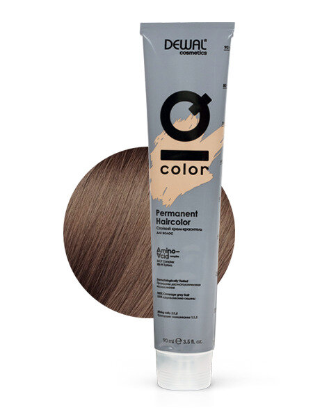 Краска для волос перманентная 6.0 DEWAL Cosmetics IQ COLOR (90 мл) DC6.0 Dark blonde (темный блонд)
