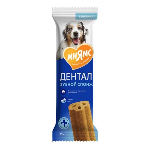Мнямс Dental Лакомство для собак Зубные спонжи 15 г