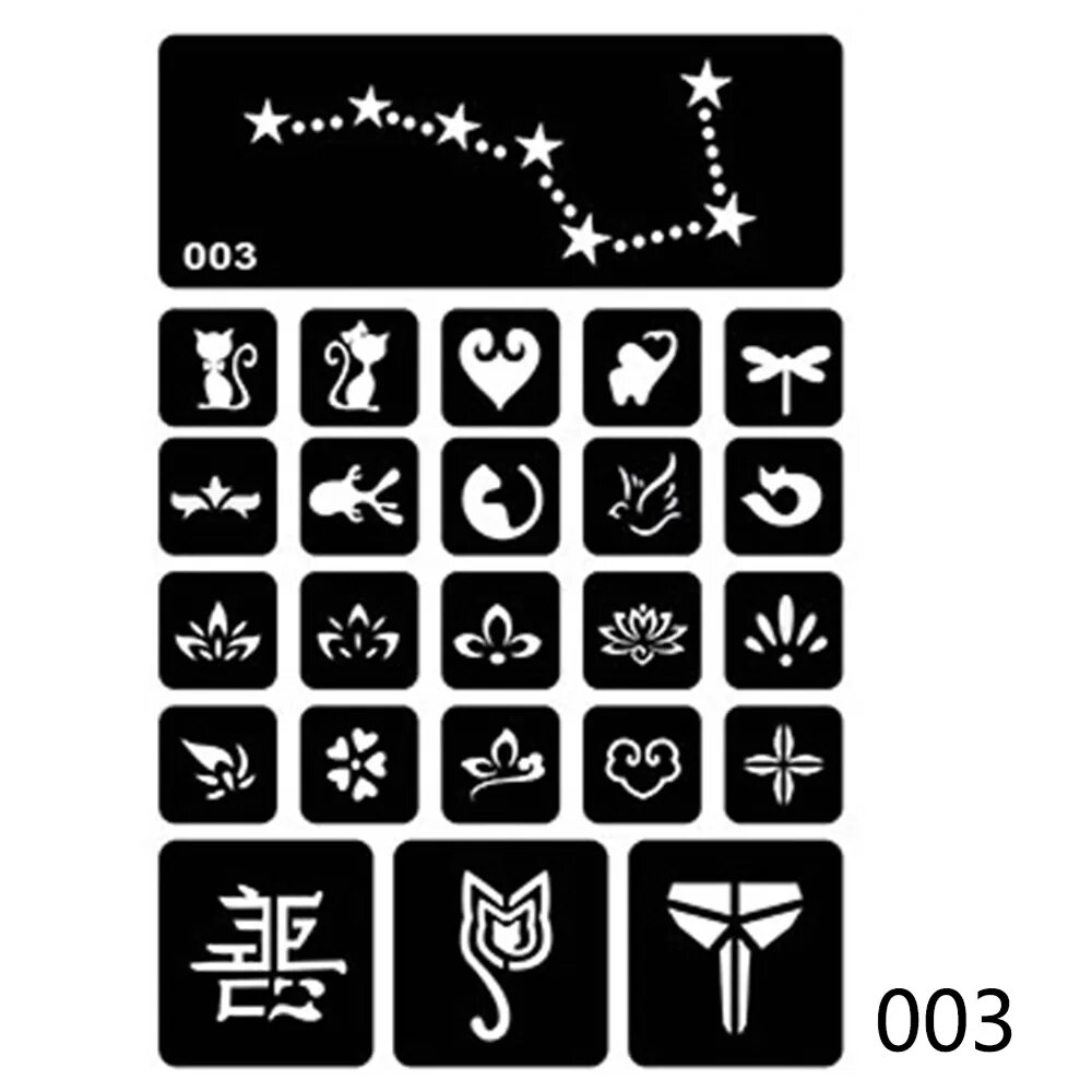 Трафарет для временной хны Татуировка: новый дизайн для тела и рук для девушек