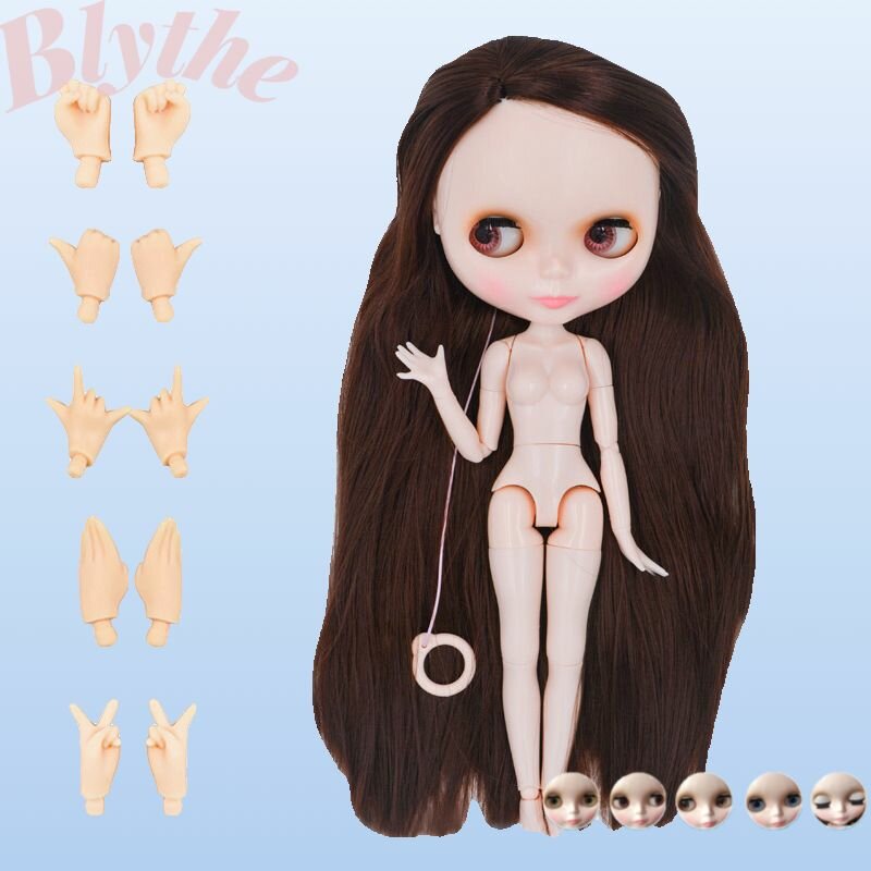 Кукла Блайз (Blythe) 30 см, тело с 19 суставами, светлая кожа, сменные глаза и руки, игрушка для коллекционирования