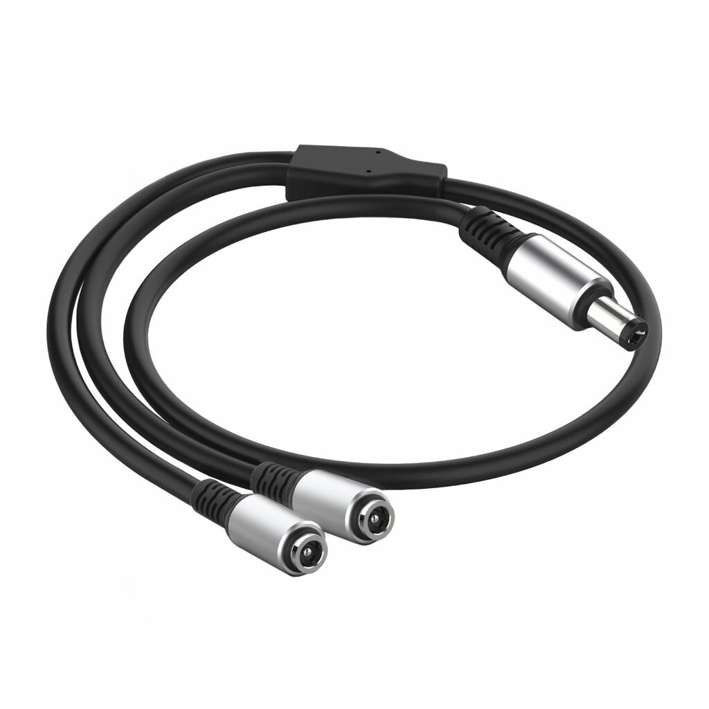 Кабель питания 5,5x2,1 мм от розетки к розетке-2 разъема