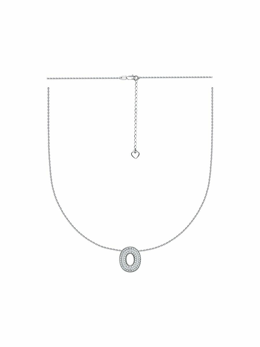 Колье, серебро, 925 проба, родирование, фианит