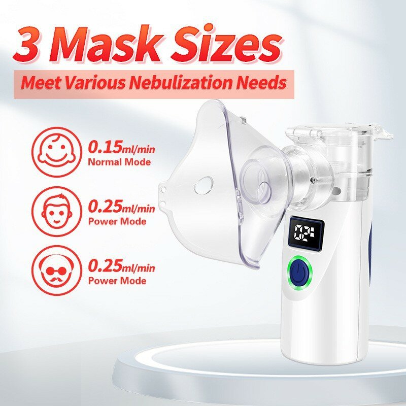Новый перезаряжаемый ультразвуковой портативный микросетевой небулайзер для домашнего использования, для взрослых и детей.