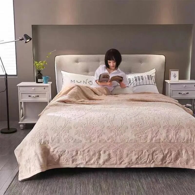Taiyue Textil Покрывало, Махровая ткань с размерами: 230 см х 200 см