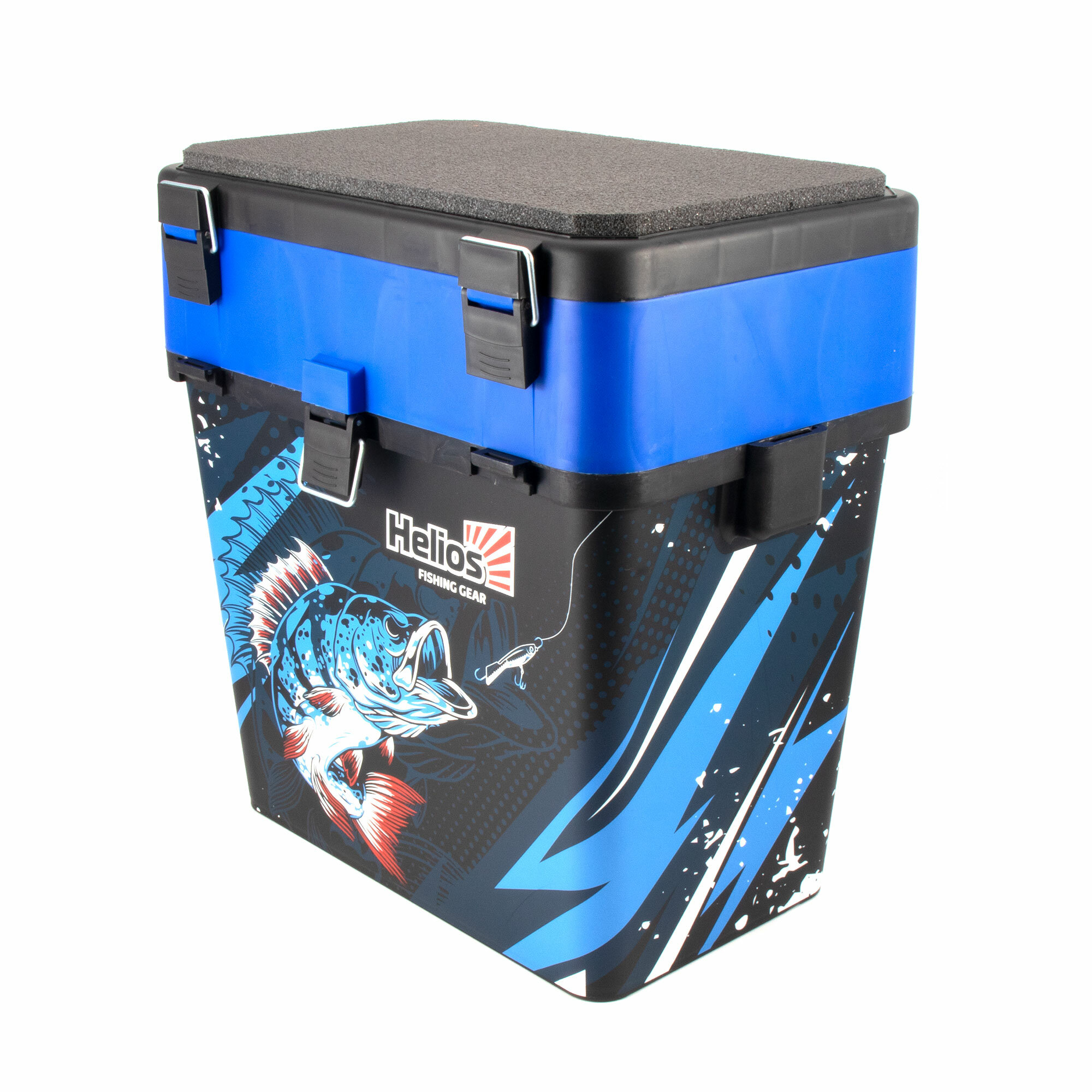 Ящик для зимней рыбалки Helios ICE FISHING PERCH, 19 л, синий