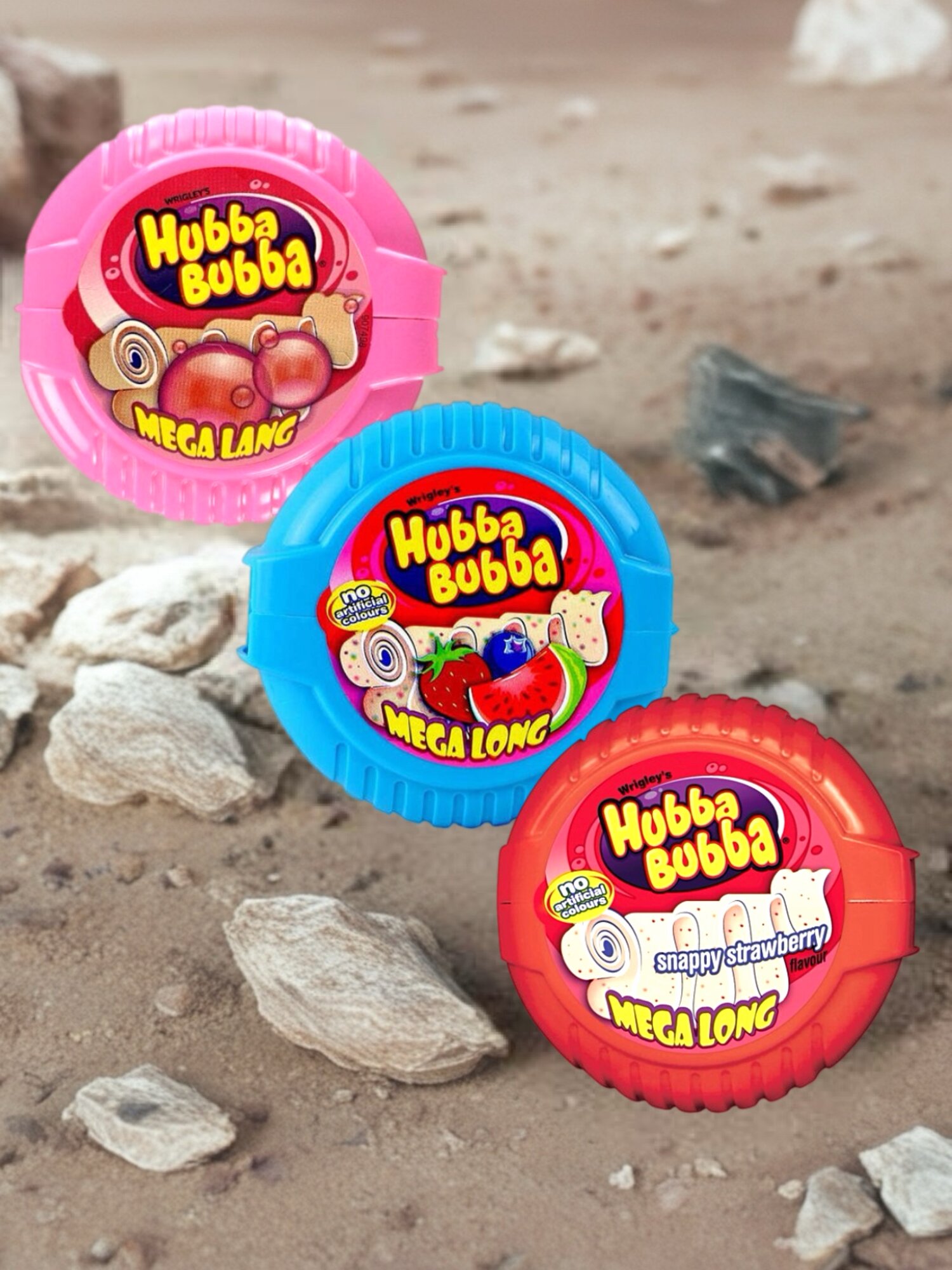 Жевательная резинка Wrigley's Hubba Bubba Mega Long ассорти, 3 шт х 56 г (Германия)