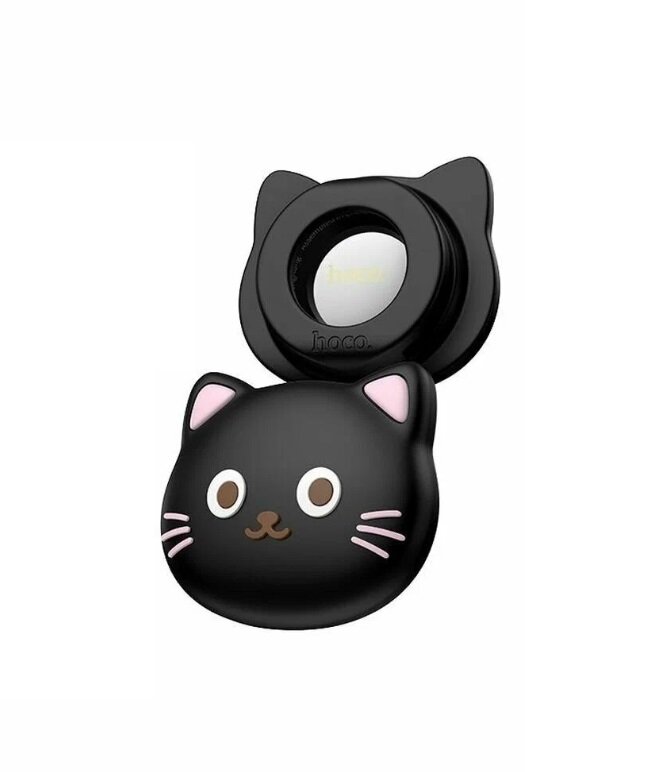 GPS трекер для отслеживания Hoco E91D Tiger c петлями для ошейника (для iOS, для ошейника), Черный