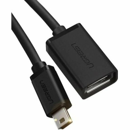 Кабель Ugreen US249 USB(OTG) - MiniUSB, 0,1м, черный(10383)