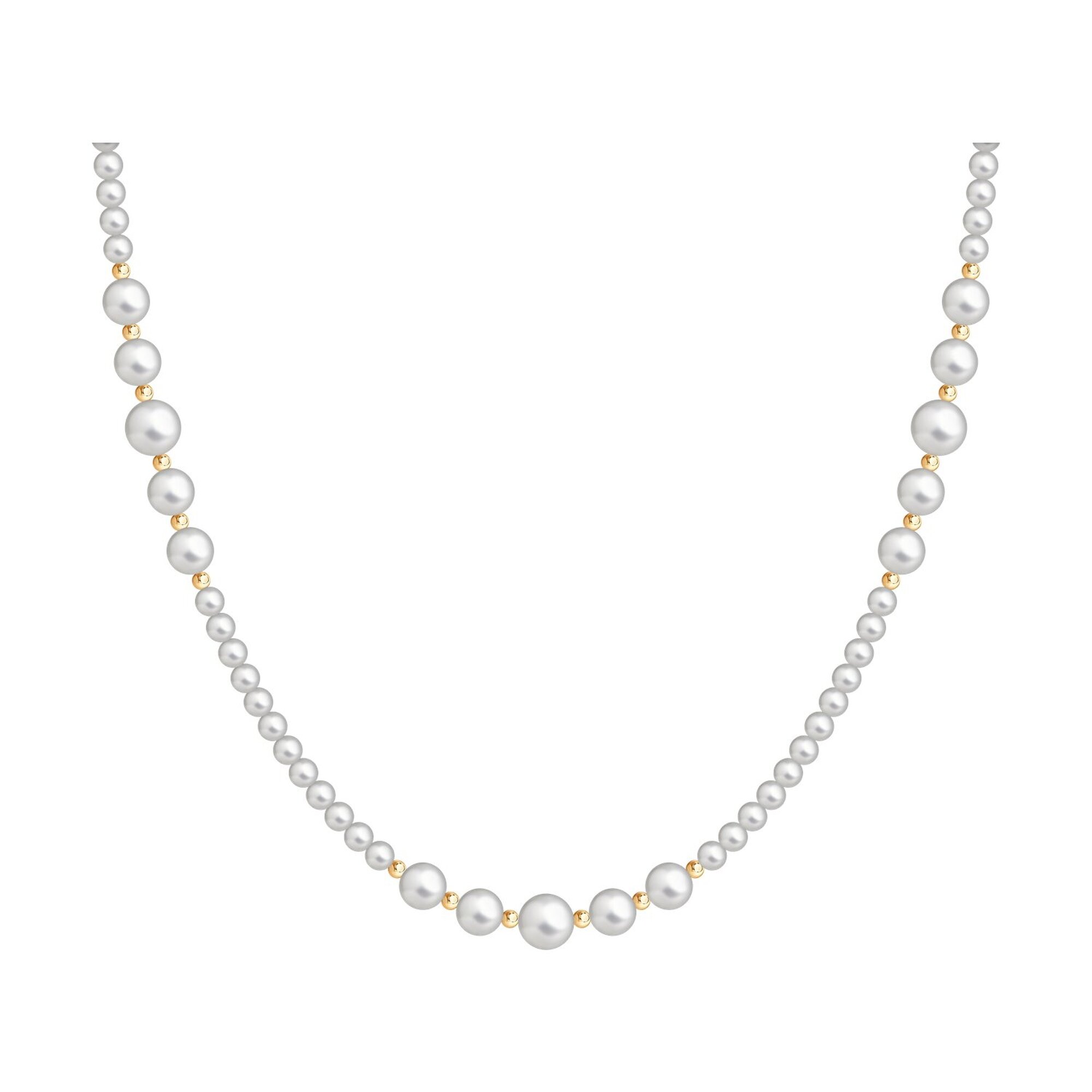 Колье, красное золото, 585 проба, жемчуг