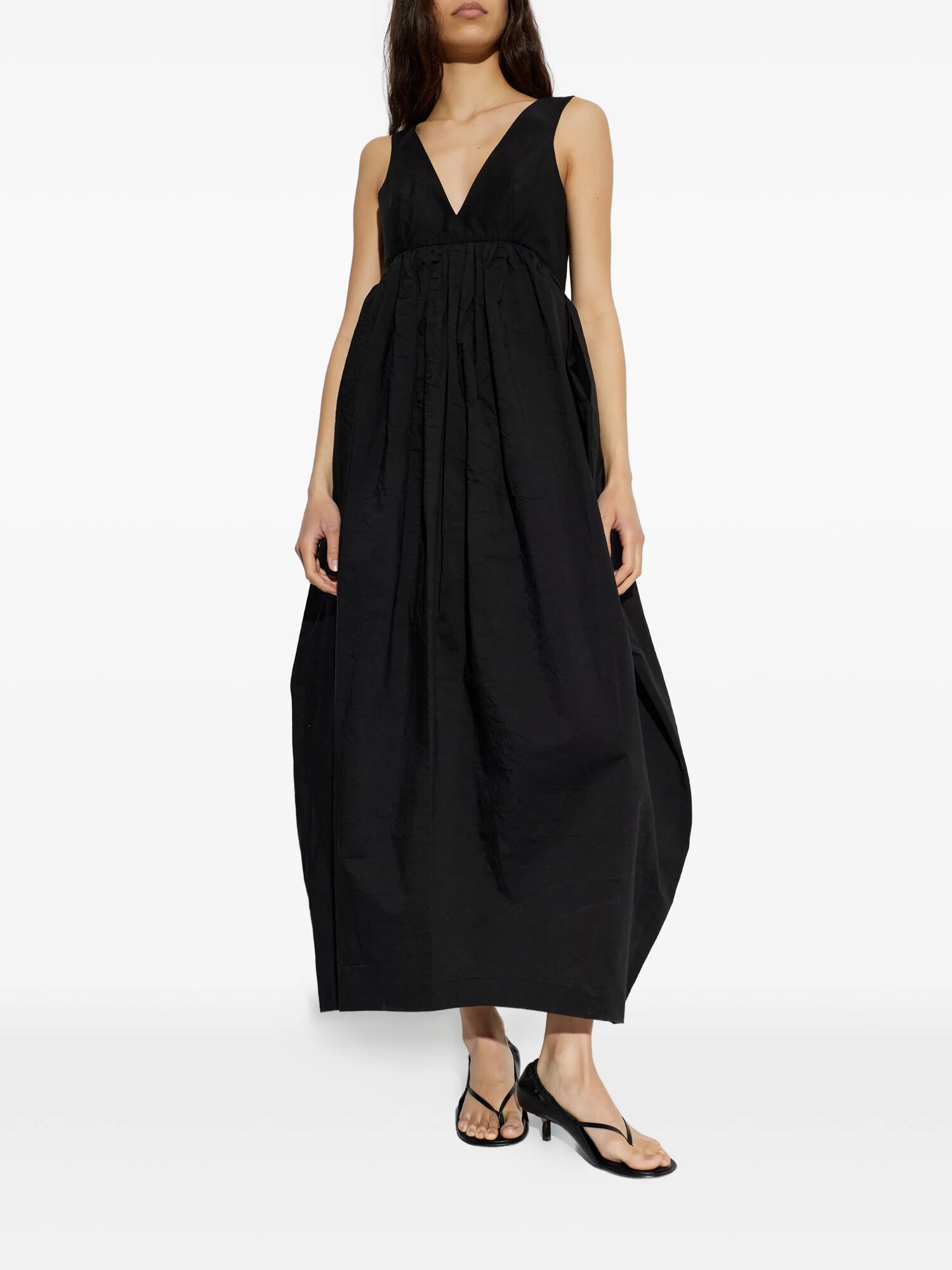 Платье ROHE V-neck maxi dress, размер 34, черный — фото 1