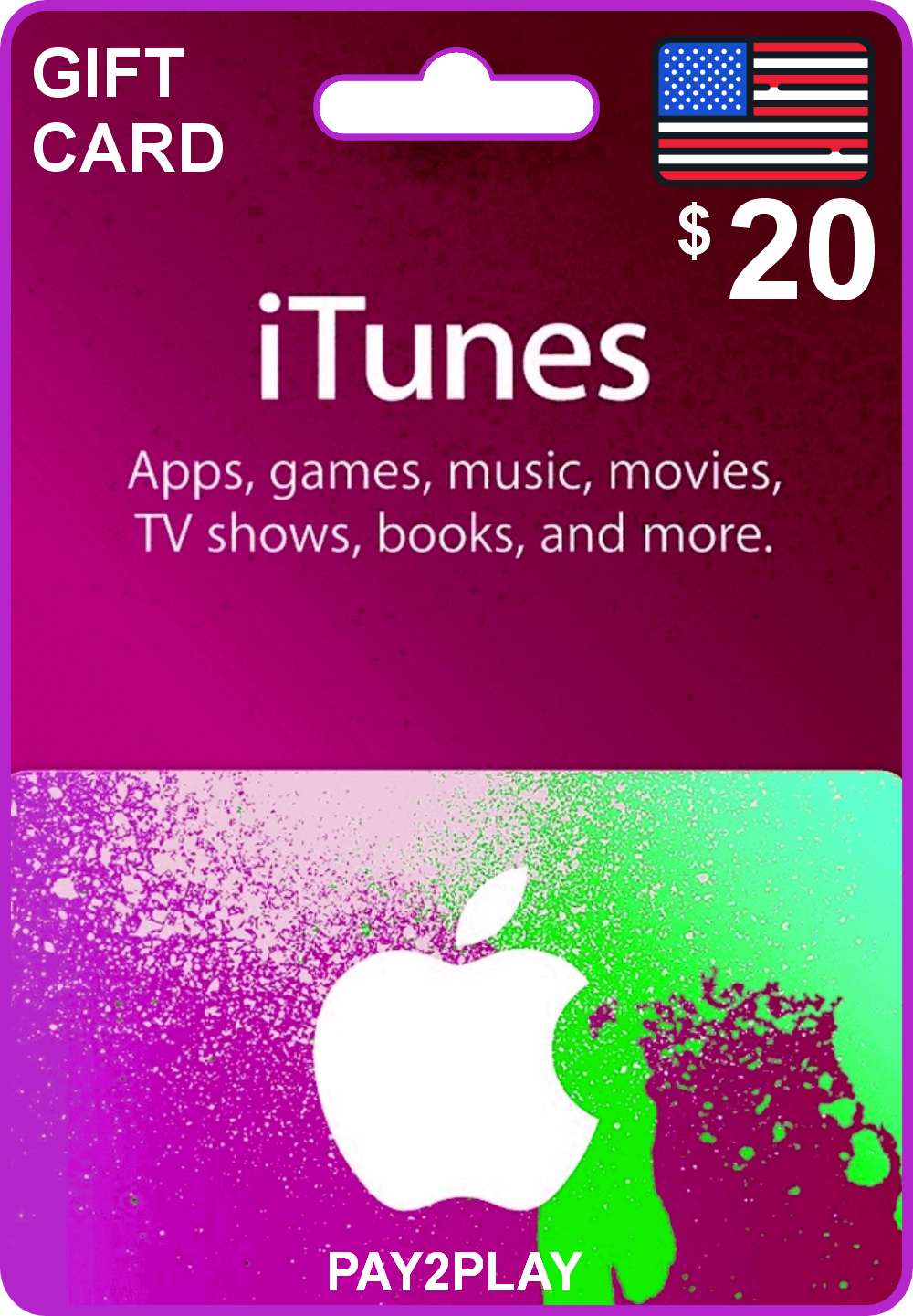 Подарочная карта Apple App Store&iTunes 20＄ (Apple ID) / Пополнение Счета